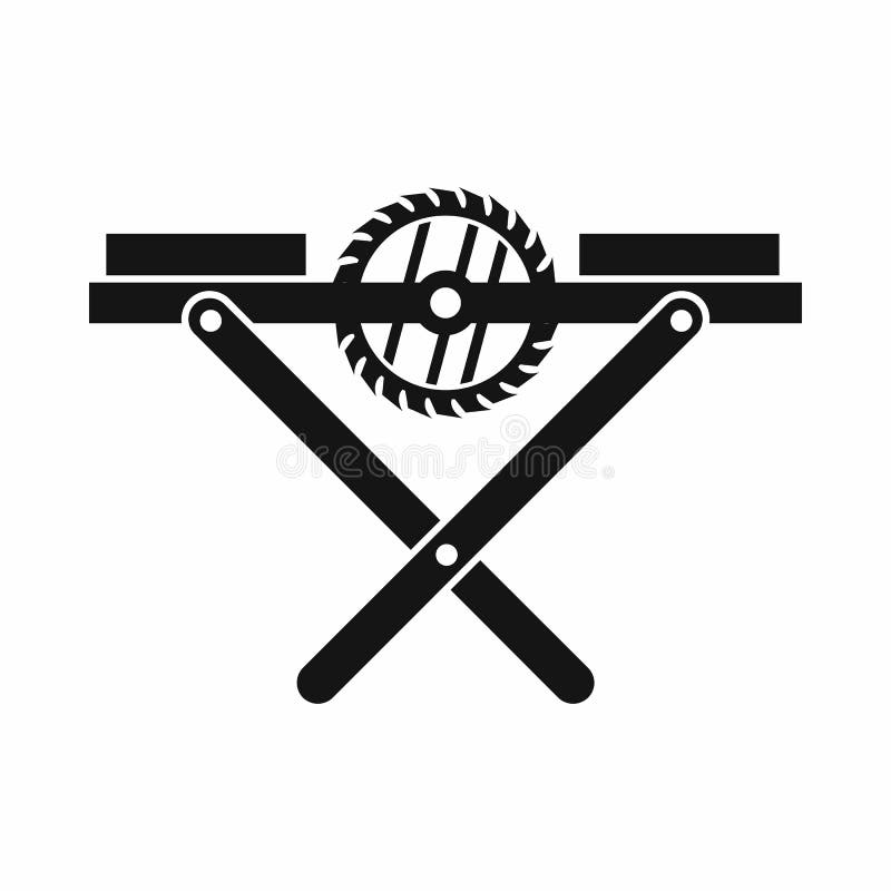 Power Saw Bench Icon, Simple Style Stock Vector - Illustration of ...