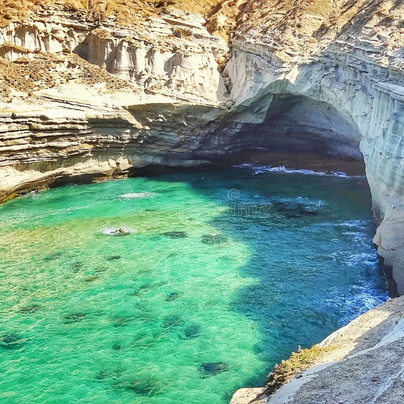 Power of sea stock image. Image of beach, caves, weather - 233950521