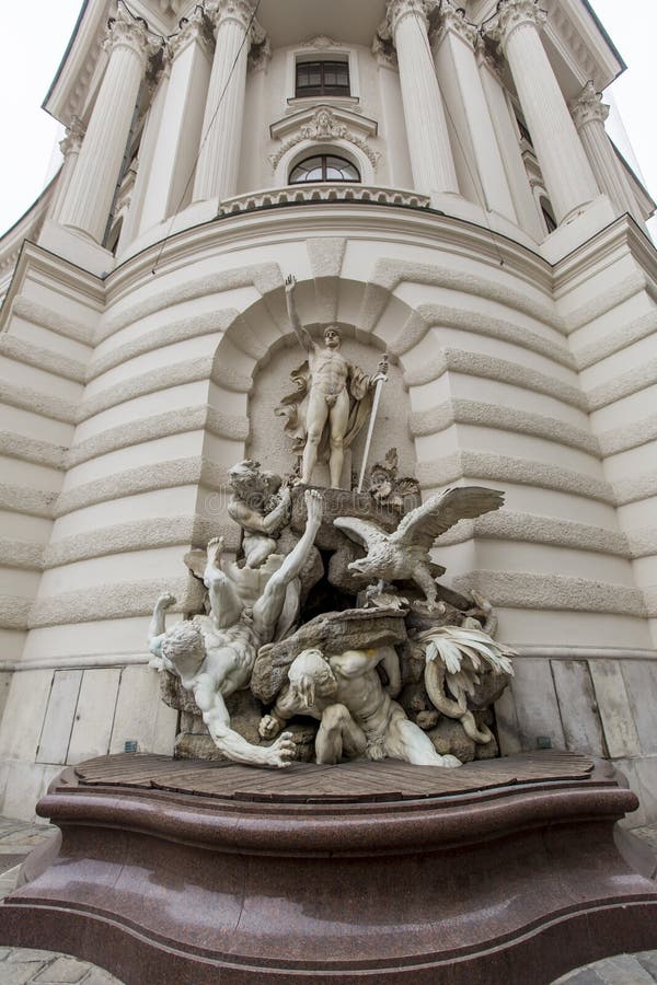Power of a Sea Fountain in Vienna Stock Photo - Image of austrian ...