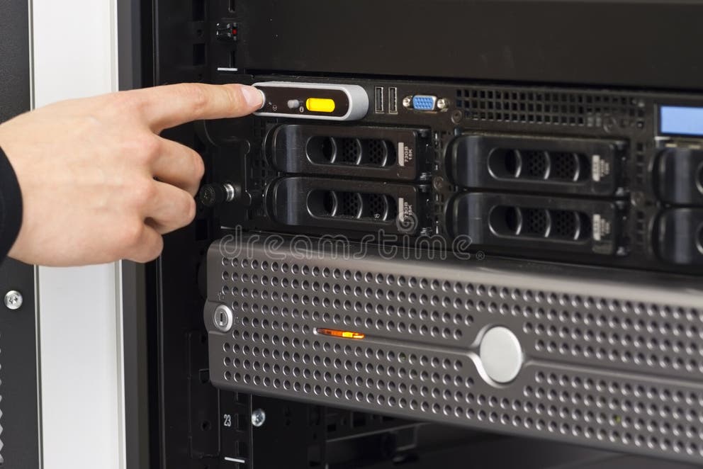 Power on a Server stock image. Image of hard, technology - 29579749