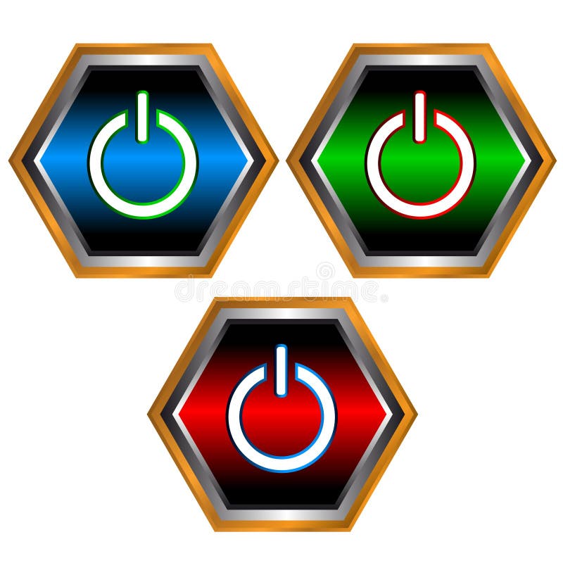 Power Web Button Different Colors Stock Illustrations – 98 Power Web ...