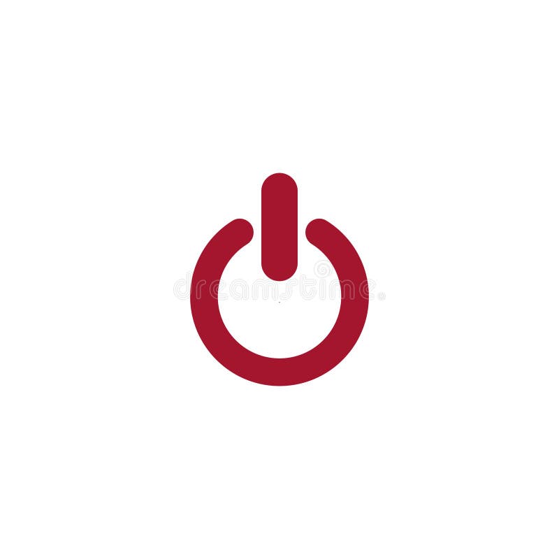 Power Sign Icon. Flat Design Style. EPS 10 Stock Vector - Illustration ...