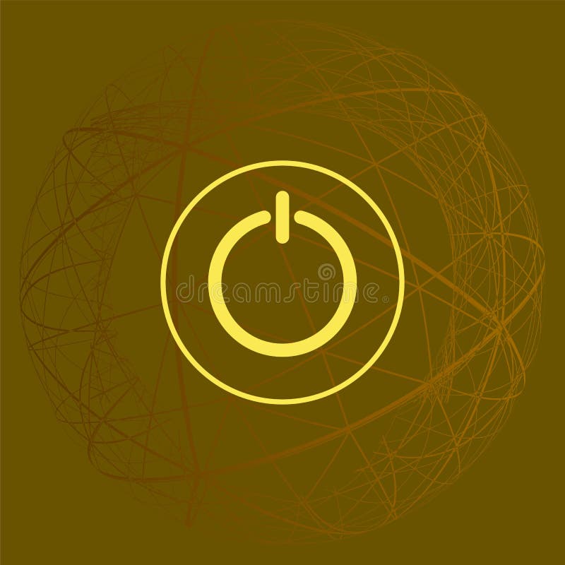 Power Sign Icon. Flat Design Style. Stock Illustration - Illustration ...