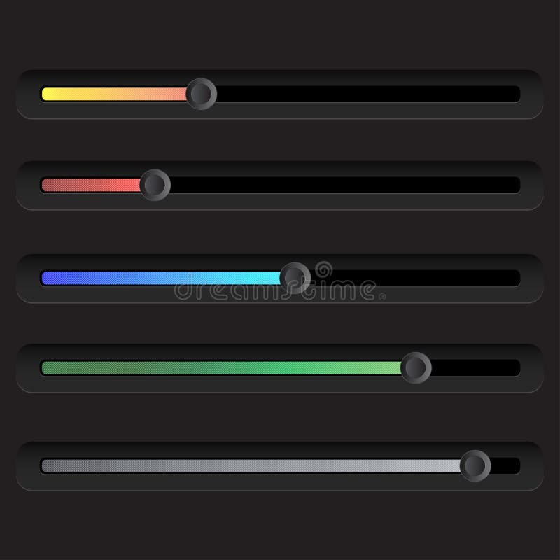Power slider buttons. stock illustration. Illustration of horizontal ...