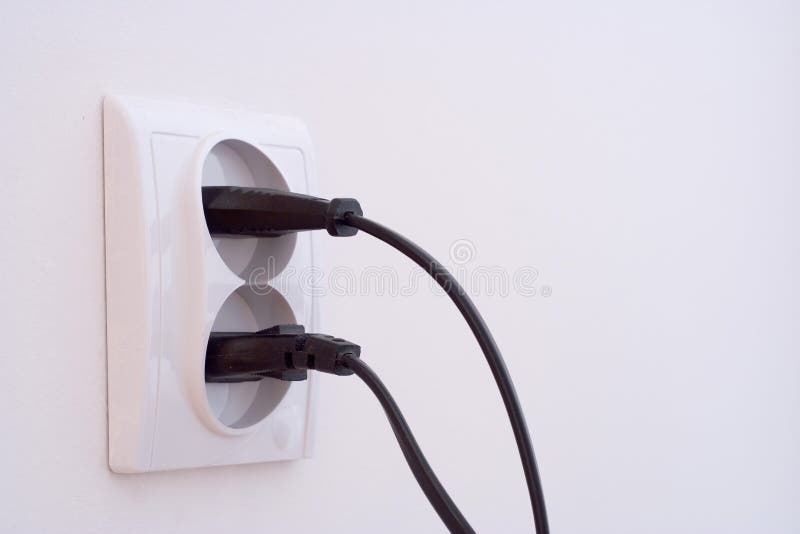 Power socket with cables stock image. Image of flow, connect - 7049057