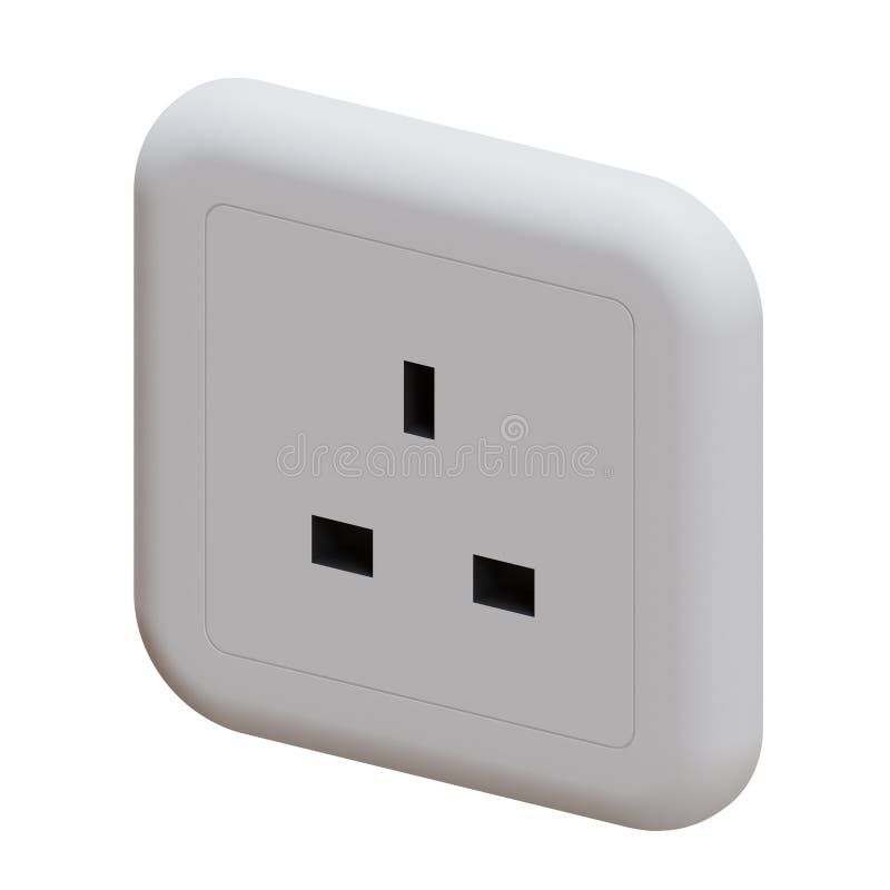 Power Socket 3D Illustration Stock Illustration - Illustration of ...