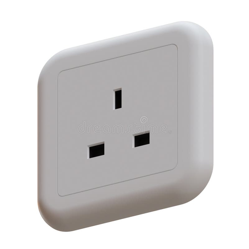 Power Socket 3D Illustration Stock Illustration - Illustration of ...