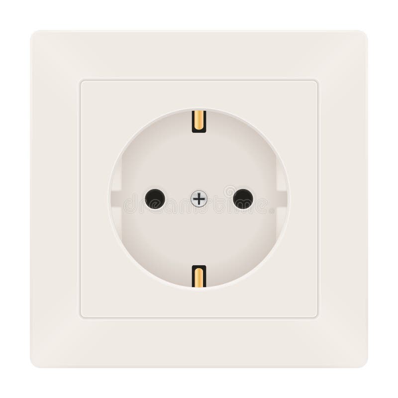 Power Socket. European Type F Socket Stock Vector - Illustration of ...