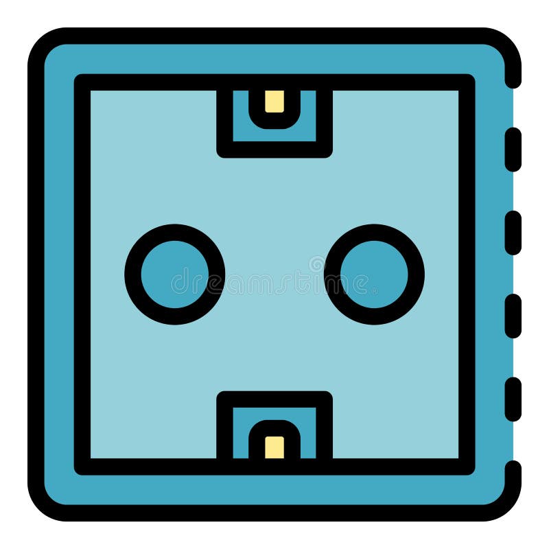 Power Socket Icon Color Outline Vector Stock Vector - Illustration of ...