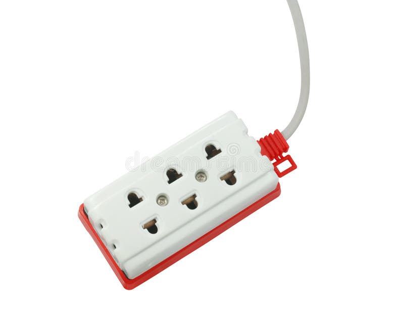 Power Socket Isolated on White Background Stock Illustration ...