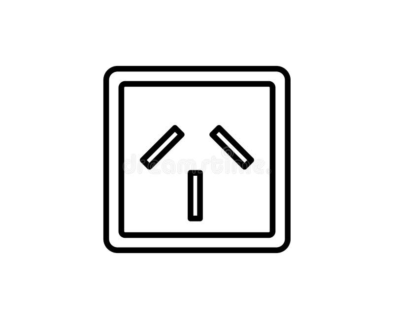 Power socket line icon stock vector. Illustration of electricity ...