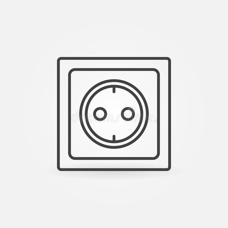 Power socket linear icon stock vector. Illustration of simple - 80205847