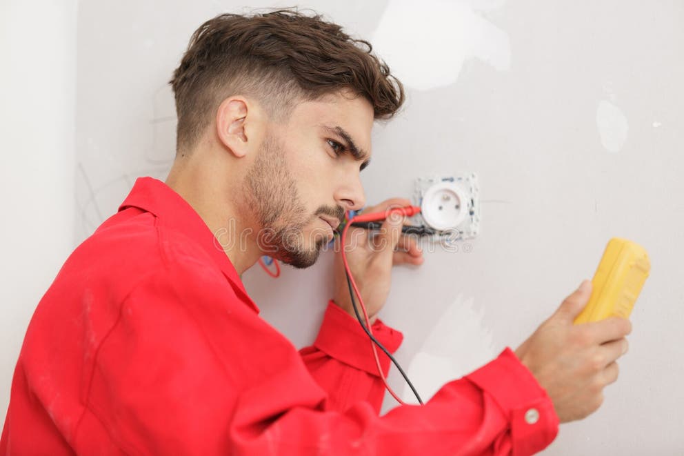 Power socket and man hands stock photo. Image of smallbusiness - 282353172
