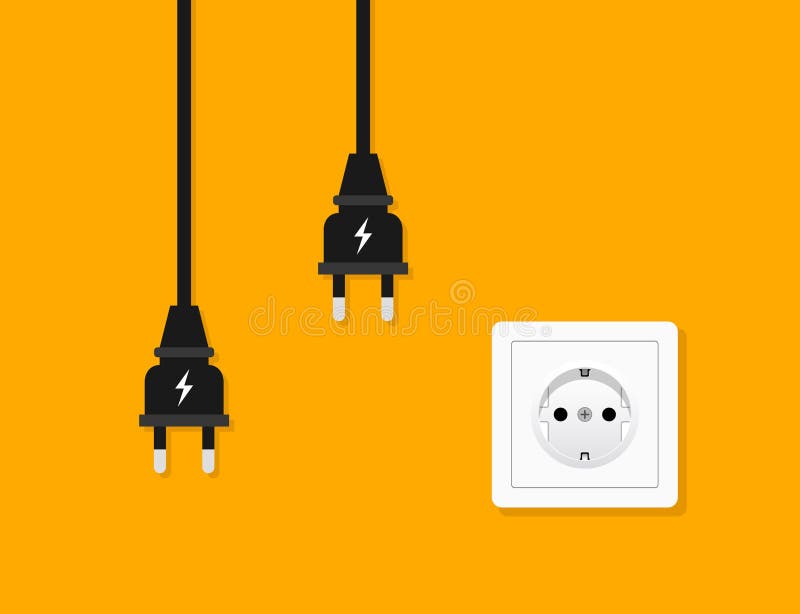 Power Socket Outlet Wall Plug Icon. Electric Round Eu Power Socket ...
