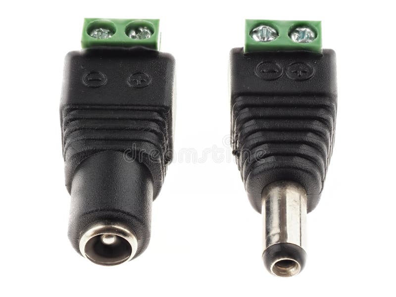 Power Socket and Plug, with Terminals Stock Image - Image of socket ...