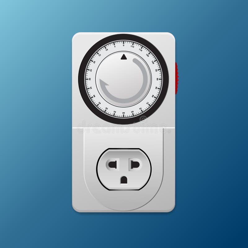 Power socket timer. stock illustration. Illustration of controller ...