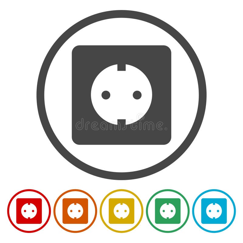 Power socket vector icon stock vector. Illustration of electrical ...