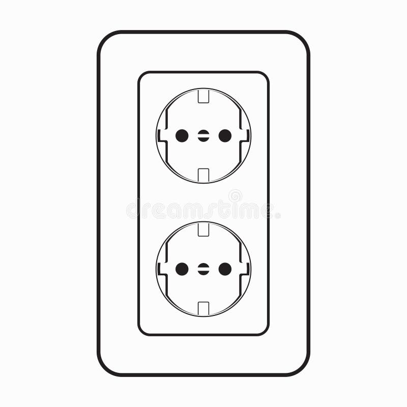 Power Socket. Vector Illustration Decorative Design Stock Vector ...