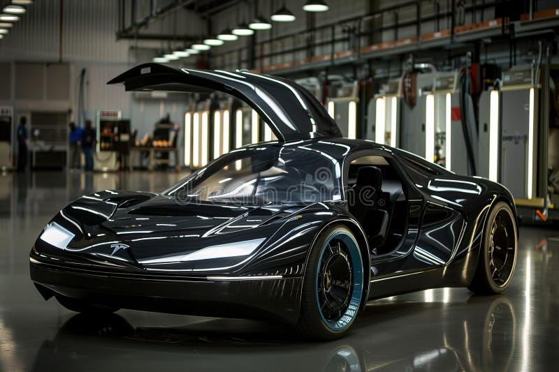 Power Source for Charging Battery of Beautiful Hybrid Electric Car on ...