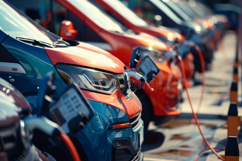 Power Source for Charging the Battery of a Electric Car Stock Image ...