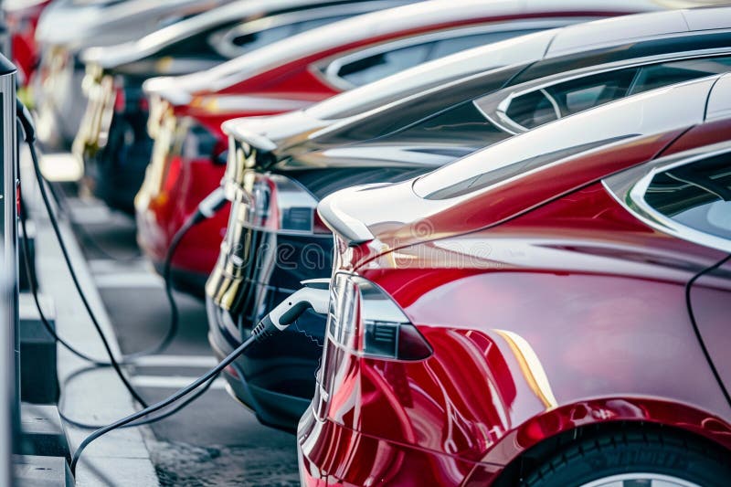 Power Source for Charging the Battery of a Electric Car Stock Image ...