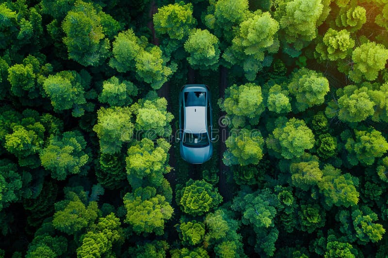 Power Source for Charging Battery of Hybrid Electric Car on Road Stock ...