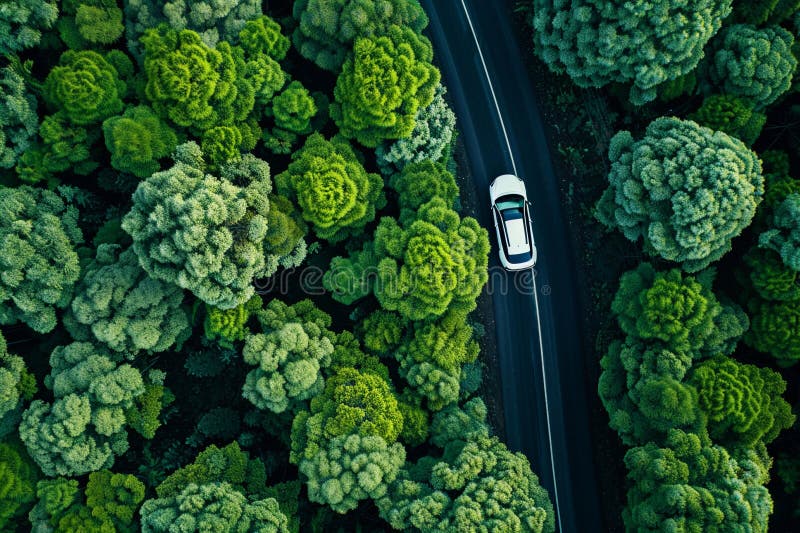 Power Source for Charging Battery of Hybrid Electric Car on Road Stock ...