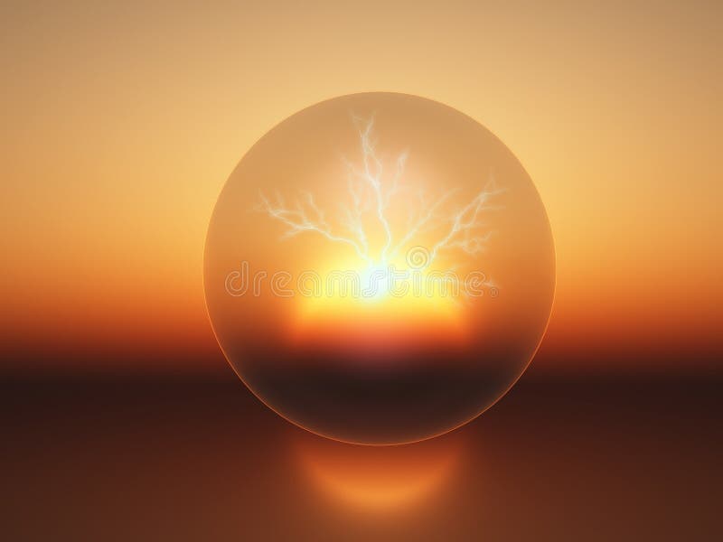 Power sphere stock illustration. Illustration of thunder - 19754099