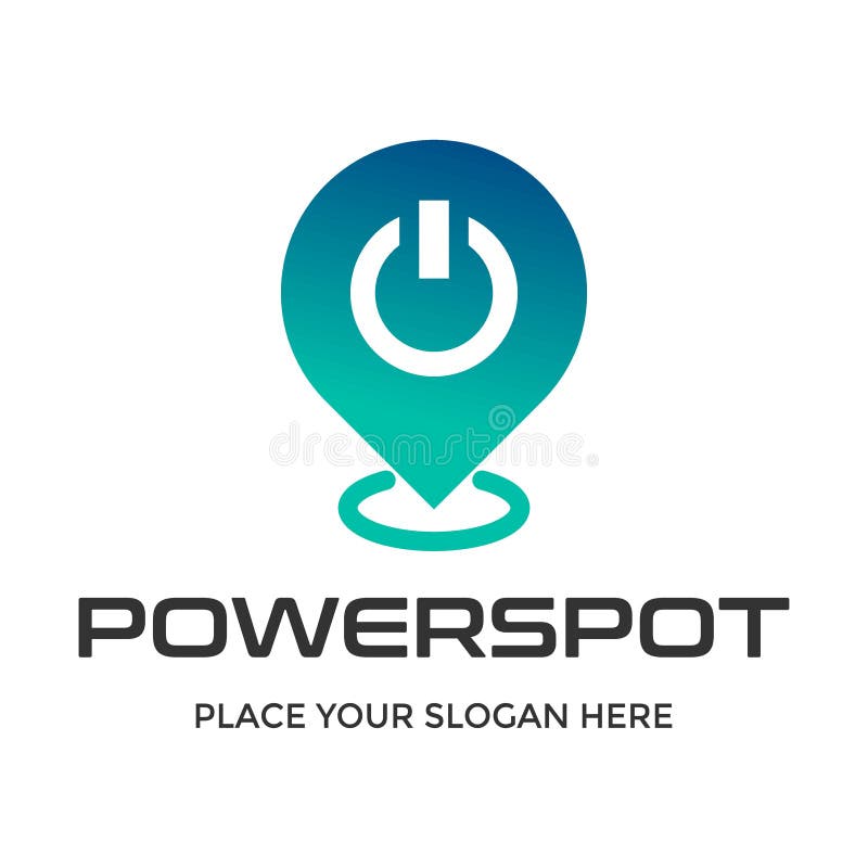 Power Spot or Location Vector Logo Template Stock Vector - Illustration ...