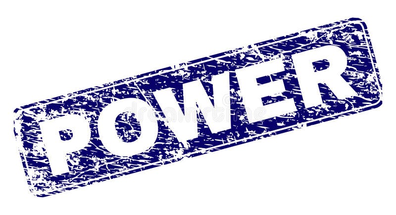 Scratched POWER Framed Rounded Rectangle Stamp Stock Vector ...