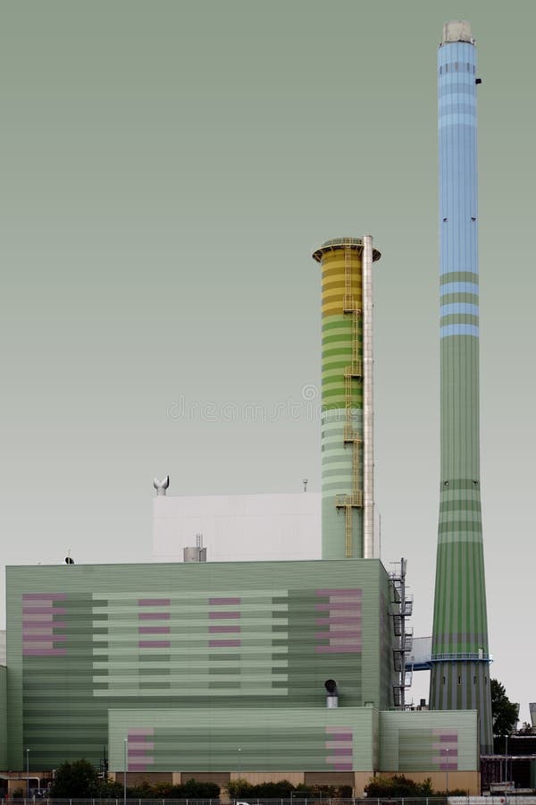 Power station stock photo. Image of power, chimney, premises - 58257560