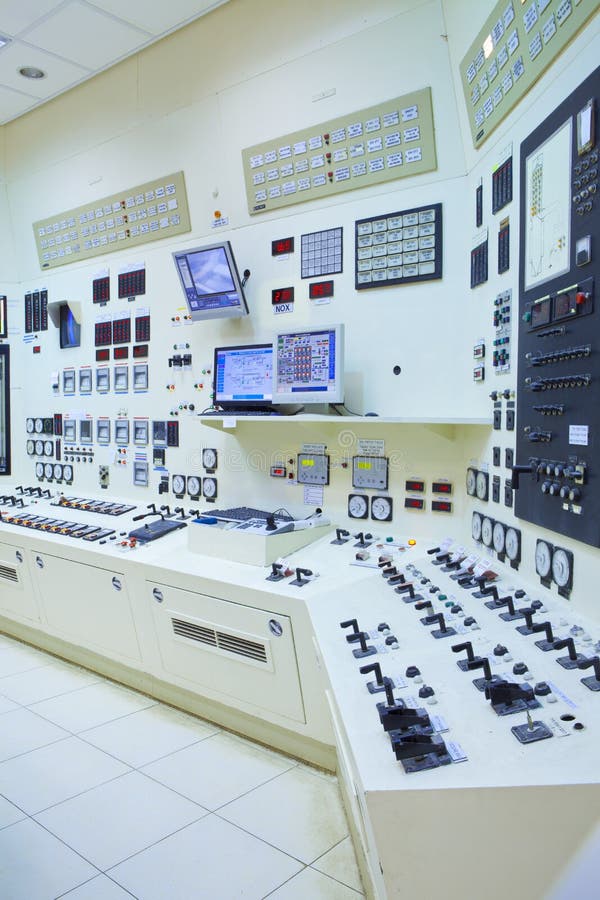 Control Panel at Electric Power Plant Stock Photo - Image of button ...