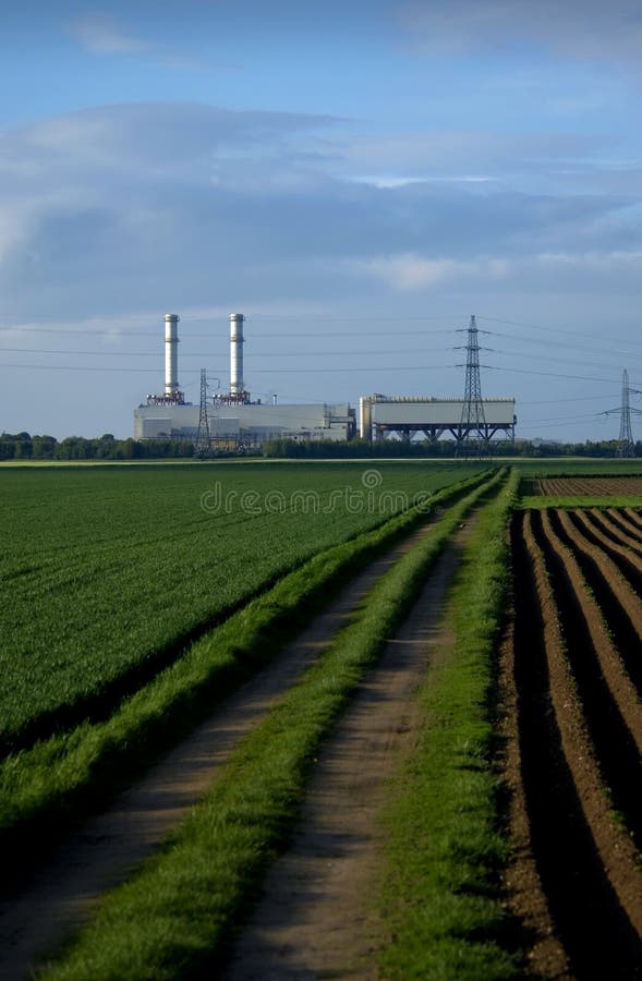 Power station in fields stock photo. Image of generating - 796198