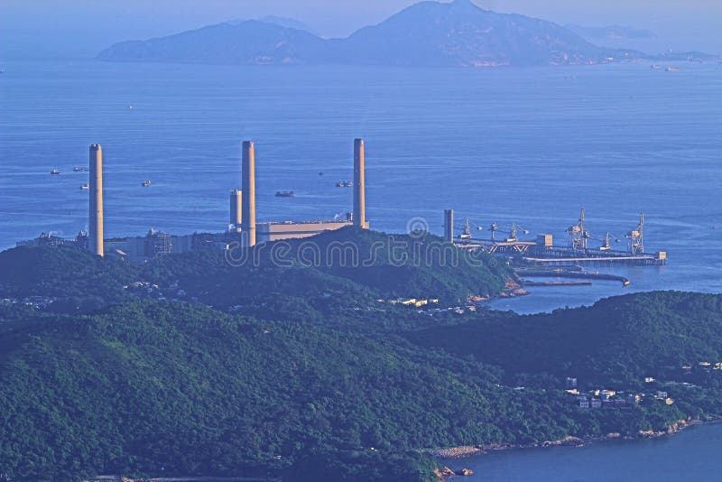 Power Station in Lamma Island, 28 June 2014 Stock Photo - Image of blue ...