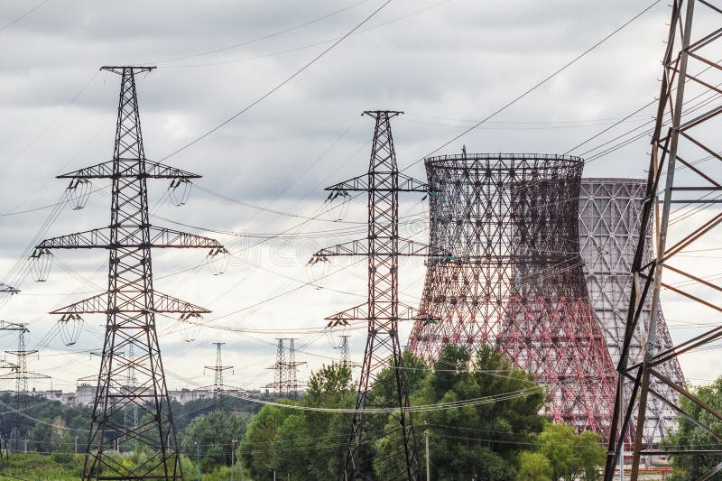 Power station landscape. stock photo. Image of resources - 97469816