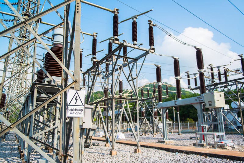 Power Station for Making Electric Energy Stock Image - Image of load ...