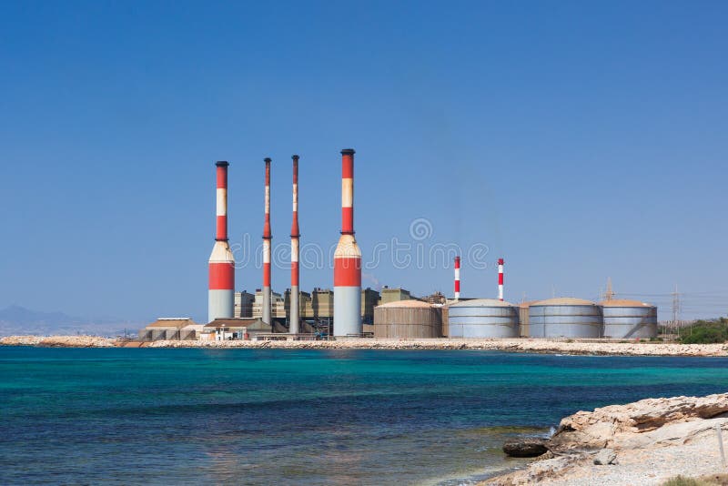 Power station stock image. Image of water, blue, electric - 32426277