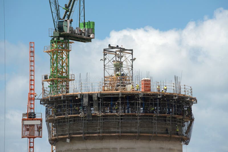Power station stack stock photo. Image of power, pollution - 93314028