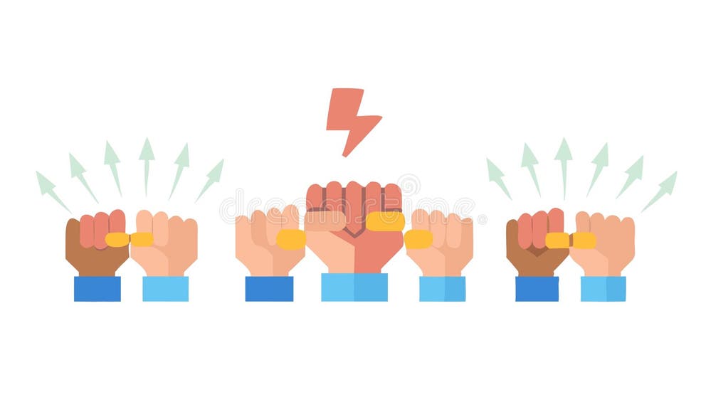 Power Strength Unity Strike Action, Vector Design Generative AI Stock Vector - Illustration of ...