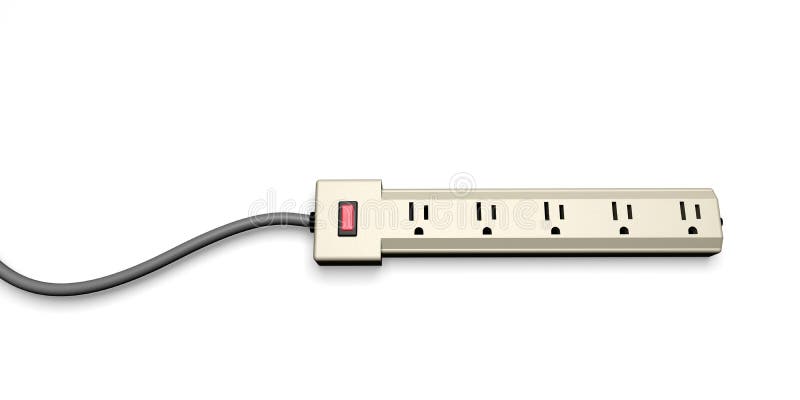 Power Strip Icon with Cord and Plug Stock Vector - Illustration of heat ...