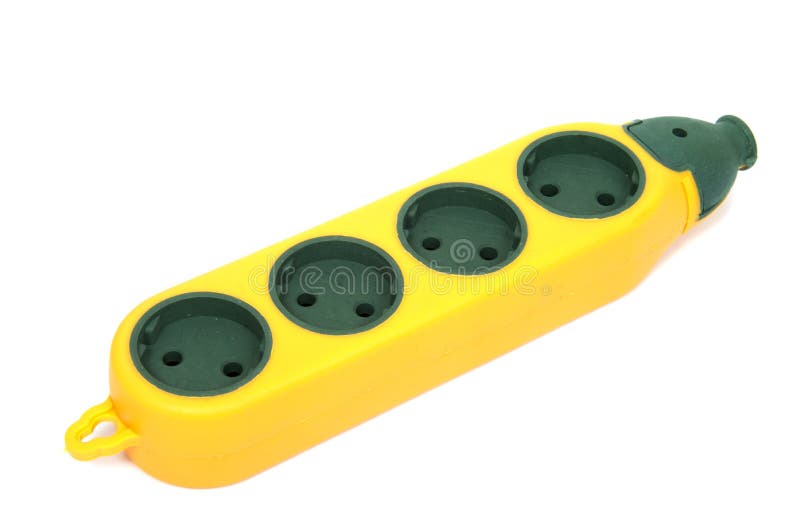 Power Strip with Electrical Sockets Standard, on a White Background ...