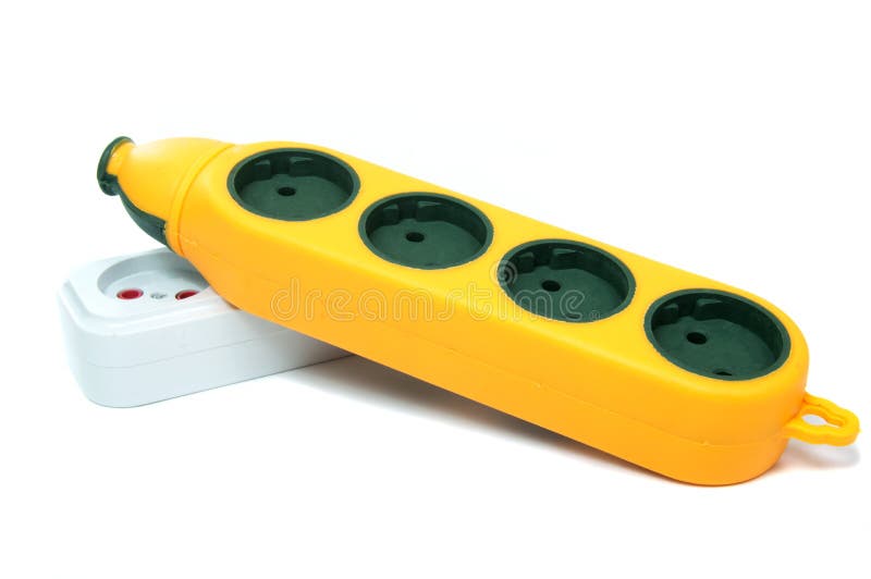 Power Strip with Electrical Sockets Standard, on a White Background ...