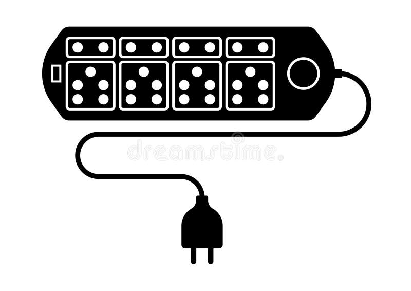 Power Strip Icon stock vector. Illustration of supply - 365705971