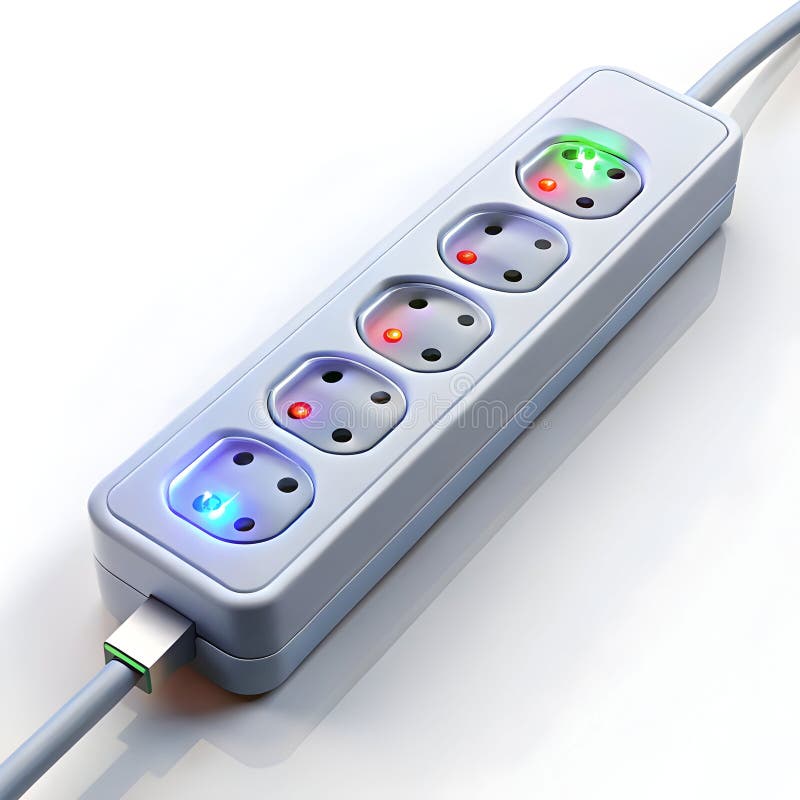 A Power Strip with Smart Features and LED Indicators Enhances ...
