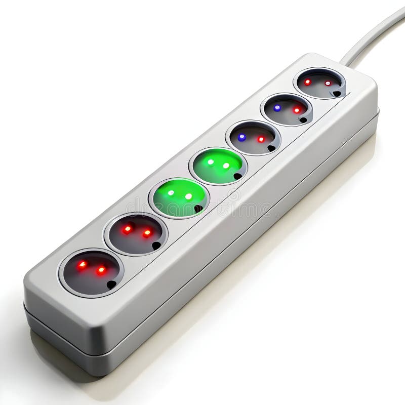 A Power Strip with Smart Features and LED Indicators Enhances ...