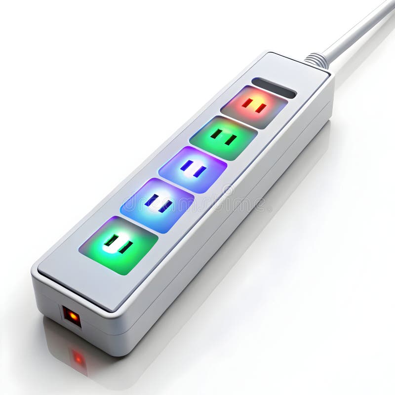 A Power Strip with Smart Features and LED Indicators Enhances ...
