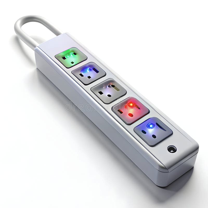 A Power Strip with Smart Features and LED Indicators Enhances ...