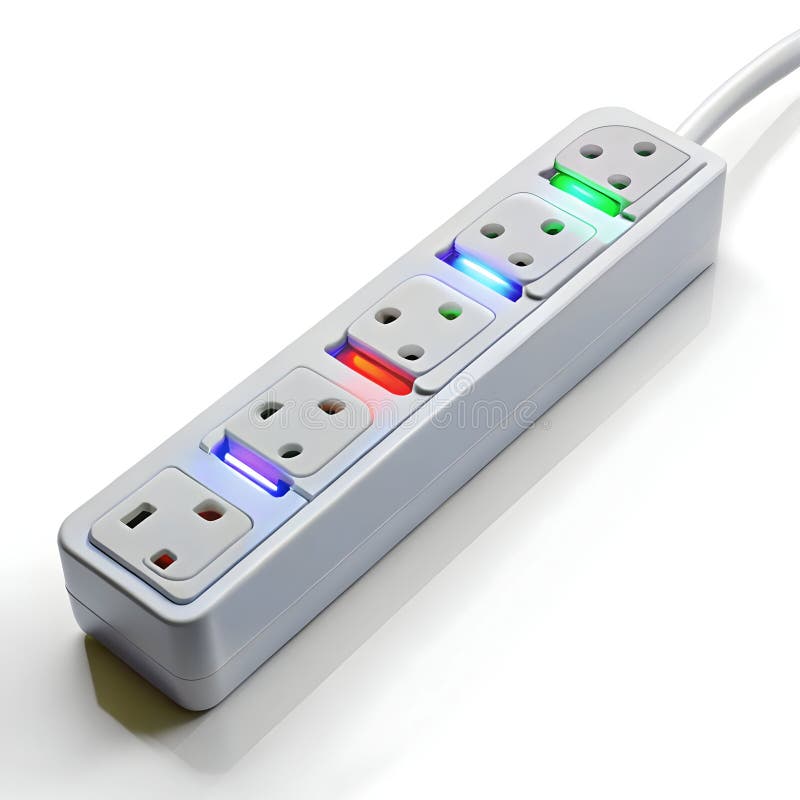 A Power Strip with Smart Features and LED Indicators Enhances ...