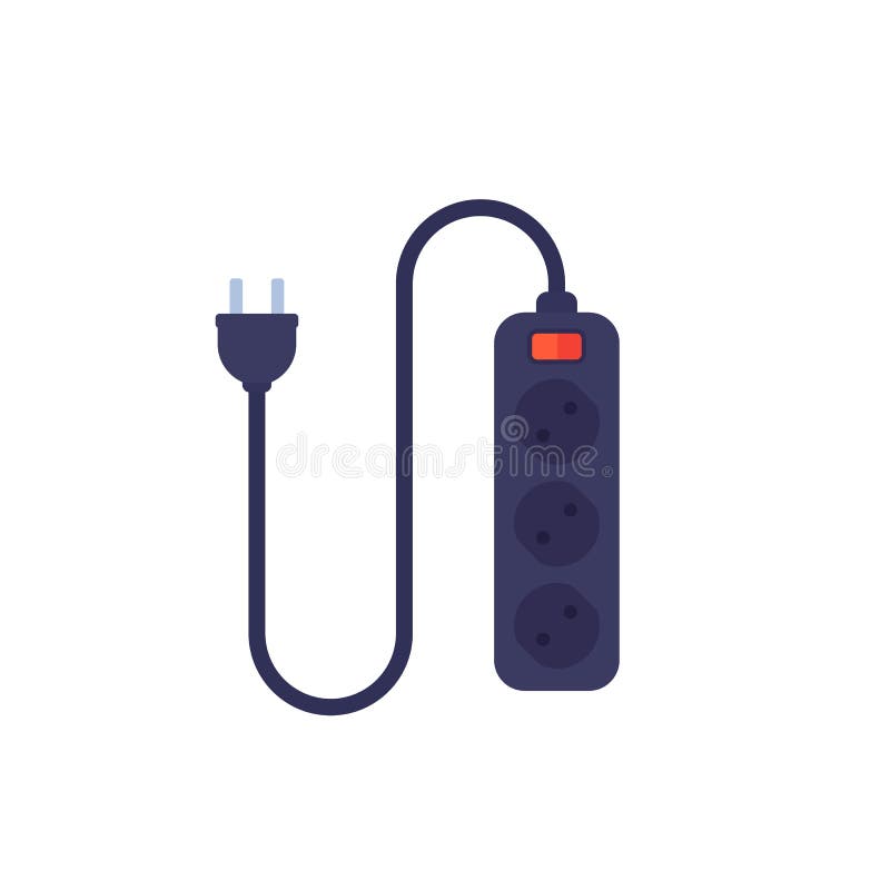 Power Strip with 3 Sockets, Vector Illustration Stock Vector ...