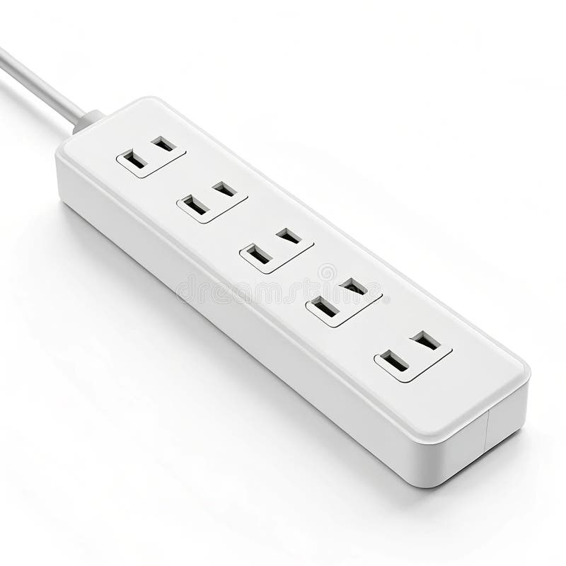 Power Strip with USB Ports for Phone Charging Isolated on White ...